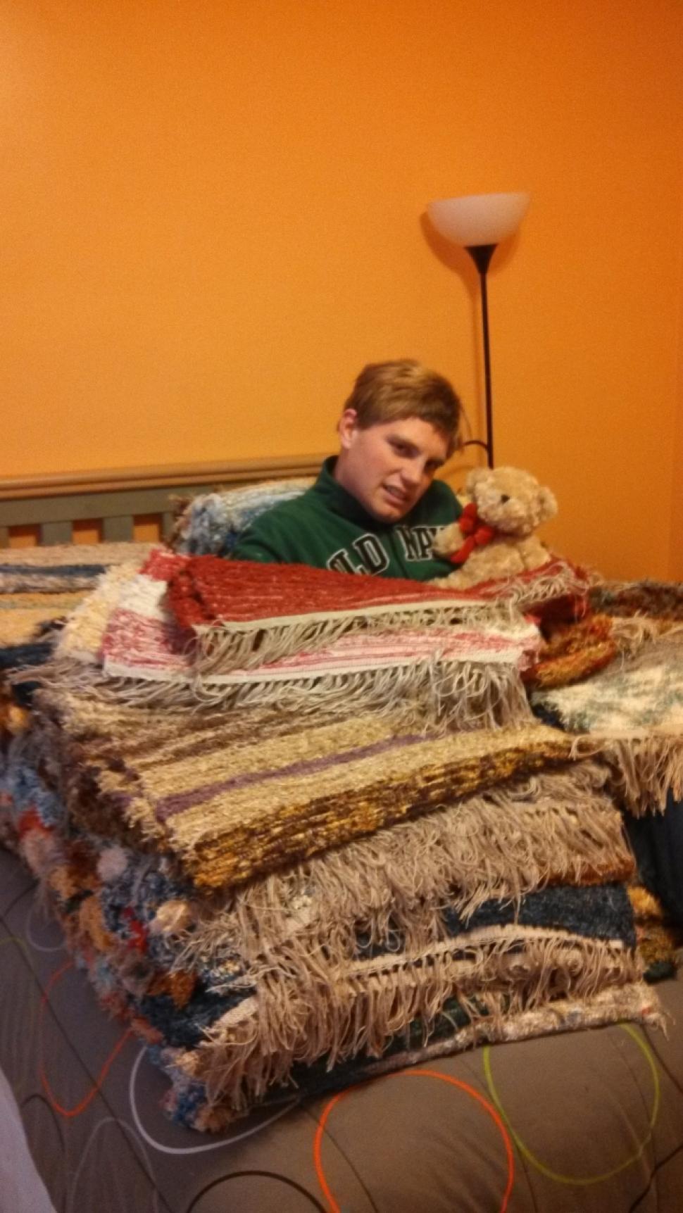Billy DeMink, 21 Year Old With Autism Weaves Rugs for Super Storm Sandy ...